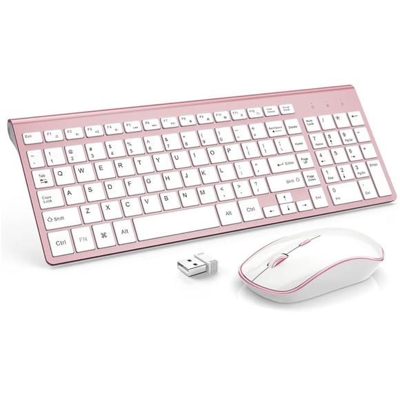 JoyAccess | Computers, Laptops & Parts | Joyaccess Rose Pink Wireless Keyboard And Mouse | Poshmark